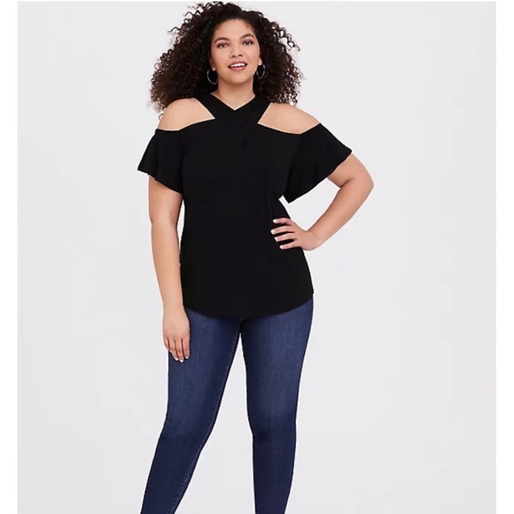 torrid | Tops | Super Soft Cold Shoulder Halter Top | Poshmark